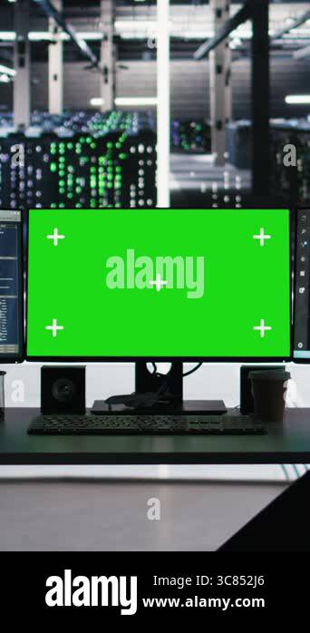 Vertical video Green screen computers in data center managing energy consumption using node tree ...