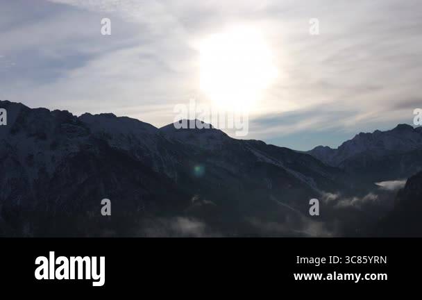 Time Lapse Of Wintry Mountain Landscape, Bavarian Alps, 4K Stock Video ...