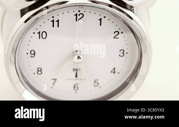 Time is running, alarm clock in time lapse, closeup Stock Video Footage ...