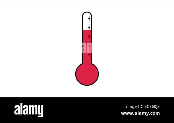 Thermometer Temperature Fluctuation Animation. This looped video is an ...