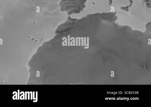 Algeria map - drive. Regions. Grayscale Stock Video Footage - Alamy