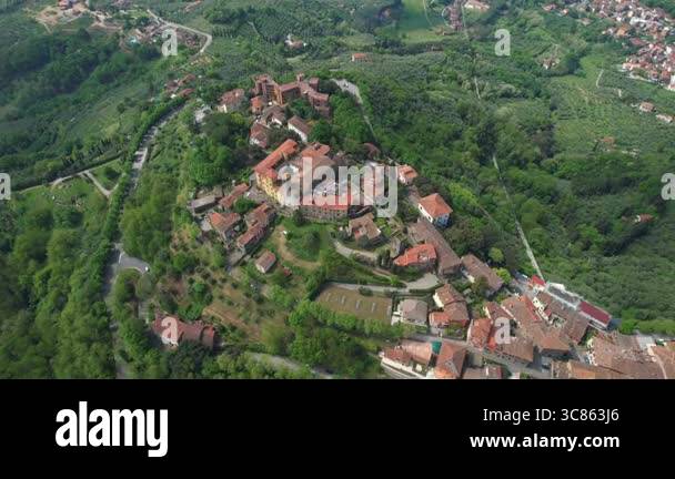 Aerial video documentation of the panoramic view from above of the ...