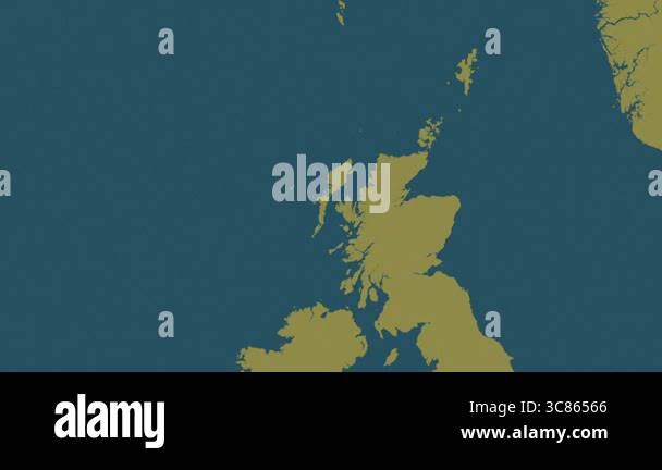 Scotland - Great Britain map - drive. Regions. Pattern Stock Video ...