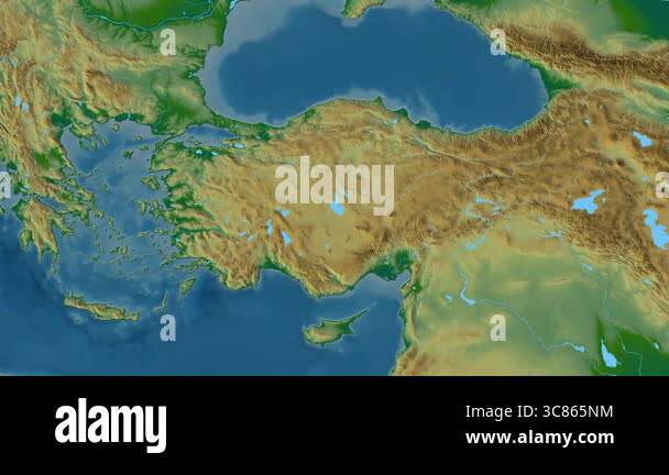 Turkiye, Turkey map - drive. Border. Physical Stock Video Footage - Alamy
