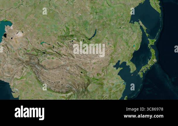 Mongolia map - zoom. Border. Satellite Stock Video Footage - Alamy Mongolia map - zoom. Border. Satellite Stock Video Footage - Alamy