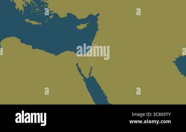 Israel map - extract. Regions. Pattern Stock Video Footage - Alamy