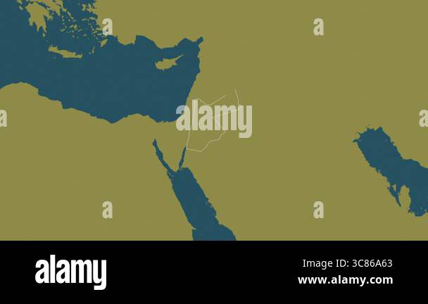 Jordan map - extract. Border. Pattern Stock Video Footage - Alamy