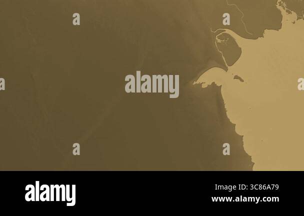 Kuwait map - drive. Border. Sepia Stock Video Footage - Alamy