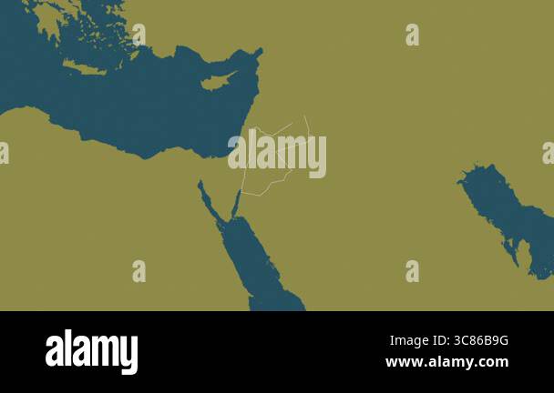 Jordan map - extract. Regions. Pattern Stock Video Footage - Alamy