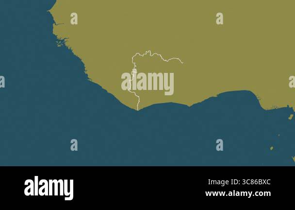 Cote d'Ivoire map - glide. Regions. Pattern Stock Video Footage - Alamy