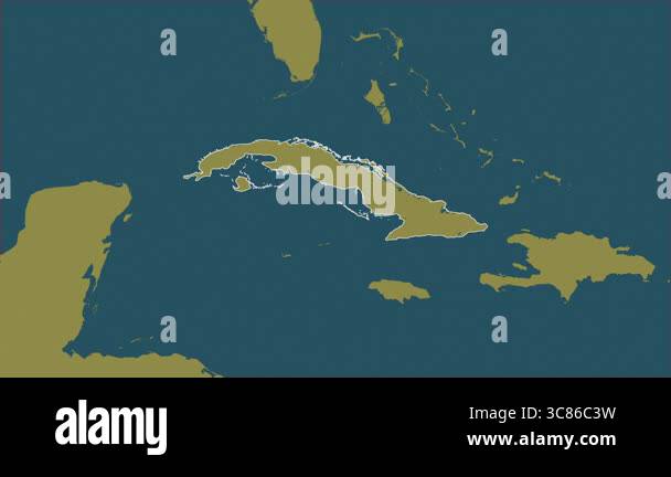 Cuba map - zoom. Regions. Pattern Stock Video Footage - Alamy