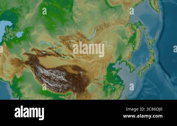 Mongolia map - zoom. Regions. Physical Stock Video Footage - Alamy Mongolia map - zoom. Regions. Physical Stock Video Footage - Alamy