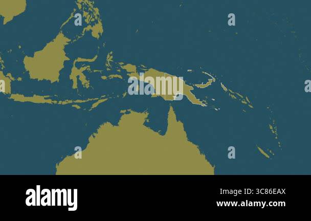Papua New Guinea map - glide. Regions. Pattern Stock Video Footage - Alamy