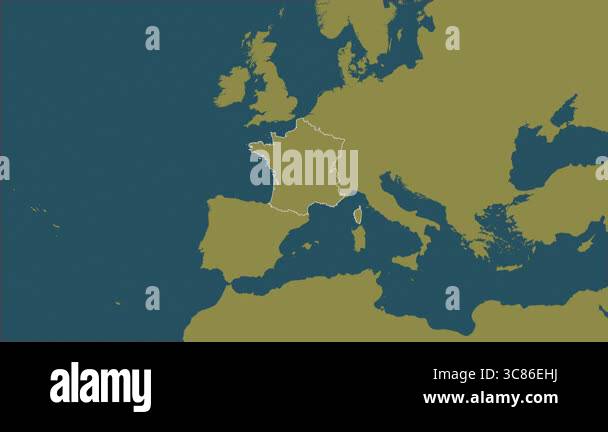 France map - zoom. Regions. Pattern Stock Video Footage - Alamy