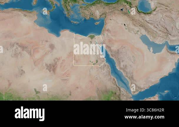 Egypt map zoom border satellite Stock Videos & Footage - HD and 4K ...