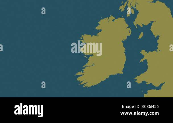 Ireland map - drive. Border. Pattern Stock Video Footage - Alamy