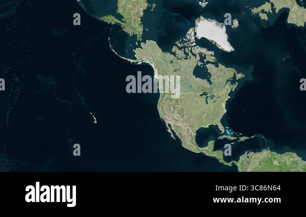 United States with Alaska and Hawaii map - zoom. Regions. Satellite ...