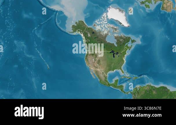 United States with Alaska and Hawaii map - glide. Regions. Satellite ...
