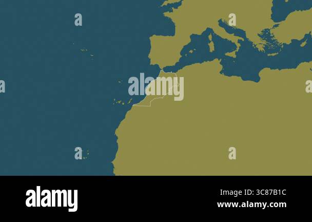 Morocco map - zoom. Border. Pattern Stock Video Footage - Alamy