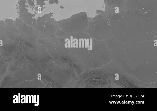 Poland map - drive. Border. Grayscale Stock Video Footage - Alamy