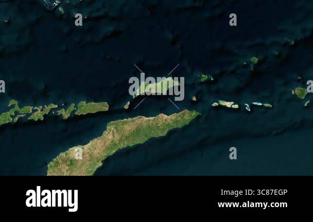 Wetar Island - Indonesia close-up - satellite. Preview. Glow Stock ...