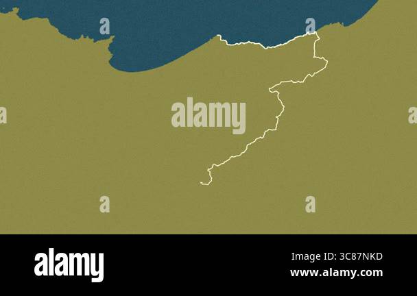 El Tarf - province of Algeria, extruded. Pattern Stock Video Footage ...