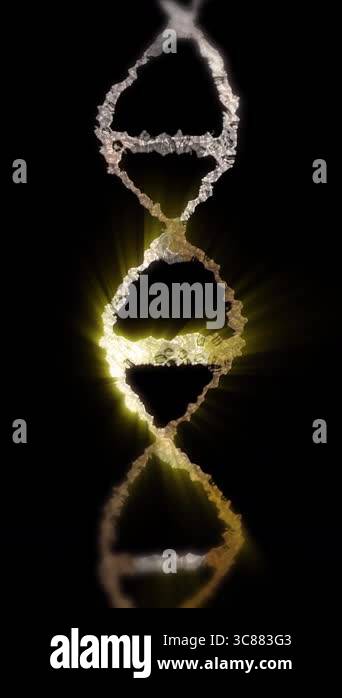 3D DNA strand twists into a spiral. This video perfectly illustrates ...