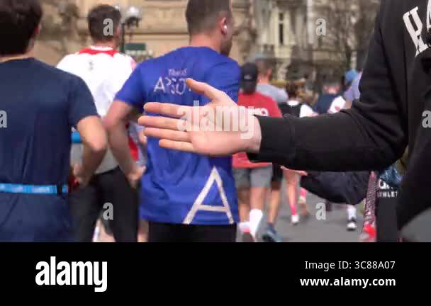 Prague, Czech Republic - April 5, 2025: Generali Half Marathon Prague ...