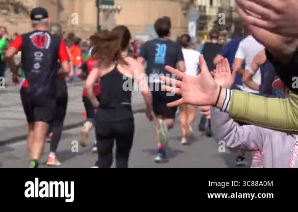 Prague, Czech Republic - April 5, 2025: Generali Half Marathon Prague ...