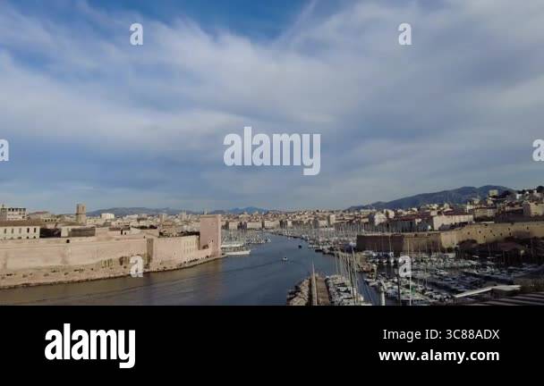 Marseille, France - February 2, 2025: Panoramic view of the city. View ...
