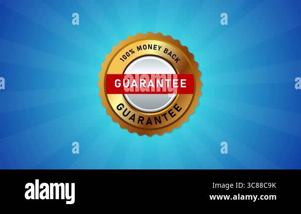 Money back guarantee refund warranty quality assurance gold golden ...