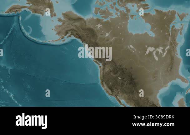 The Coastal Waters of Southeast Alaska and British Columbia. Sepia map ...