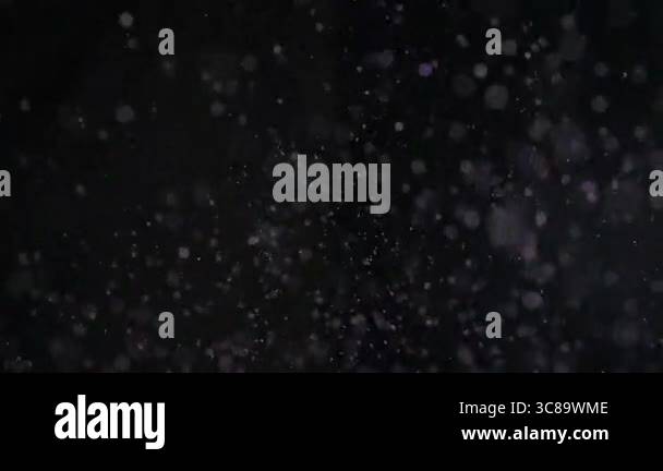 Tiny dust randomly flying in the smoky air, empty space template for ...