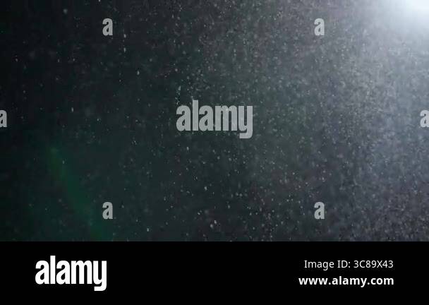 Tiny dust randomly flying in the smoky air, empty space template for ...