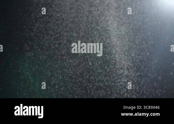 Tiny dust randomly flying in the smoky air, empty space template for ...
