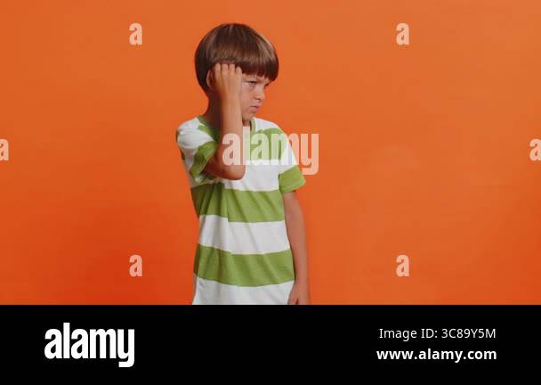 I dont know what to say. Confused preteen child boy kid feeling ...