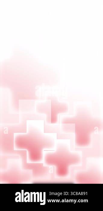 Loop animation cross or plus pattern with white background. Blurred ...