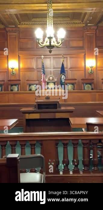 Vertical video of the interior of the Supreme Court room in the ...