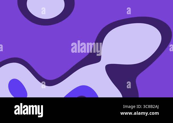 Bold purple abstract featuring flat organic shapes and playful contrast ...
