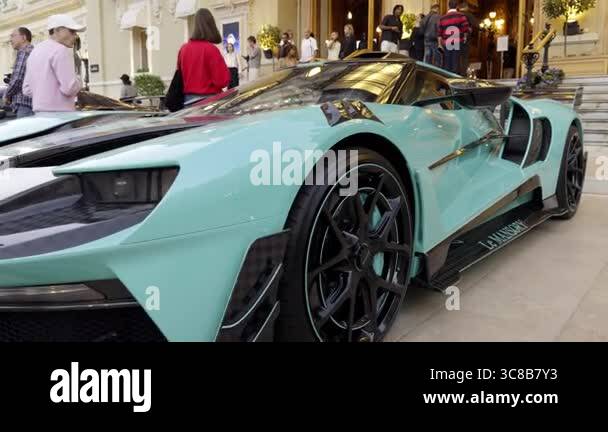 Vancouver, Canada - January 2025: Luxury turquoise ford gt le mansory ...