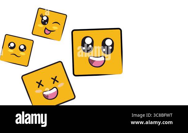 Sad emoticon square face Stock Videos & Footage - HD and 4K Video Clips ...