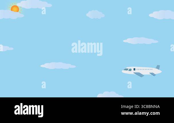 Animation brings to life a propeller plane soaring towards the sky ...