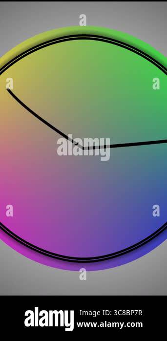 Stylized abstract space, the hands of time rotate backward, warping ...