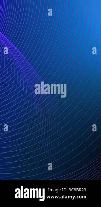 Smooth animated wave of vertical lines creating a high-tech grid flow ...