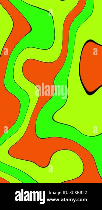 Vibrant glowing line animation in liquid motion style with shiny ...