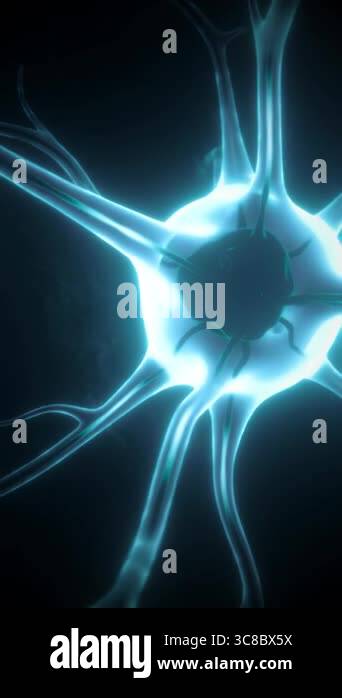 Concept electron signal. neuralink in brain connect. Macro Animation ...