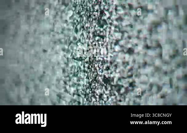 Angled close-up perspective shows dynamic flickering static on a ...
