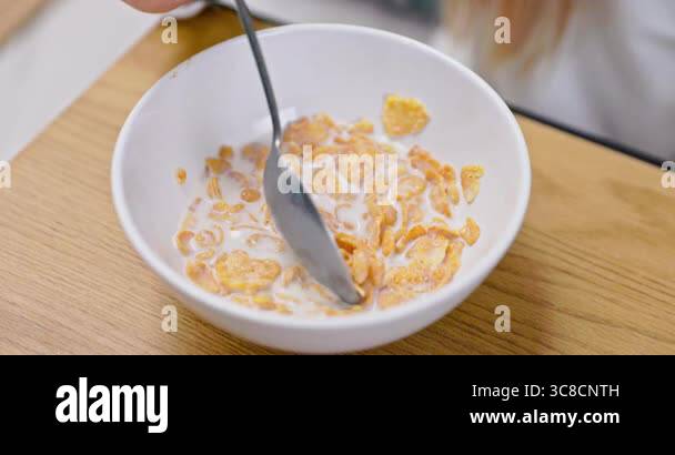 Breakfast cereal milk being Stock Videos & Footage - HD and 4K Video ...