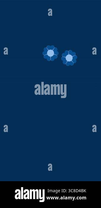 A stop motion animation featuring round flower frames appearing one by ...