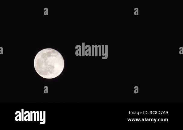 The full moon rotates and moves Stock Video Footage - Alamy